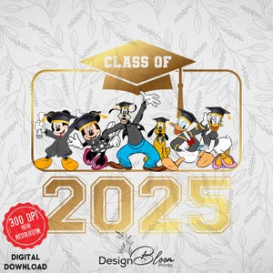 Graduation Senior 2025 Mickey PNG, Senior Team, Class of 2025, Tassel ...