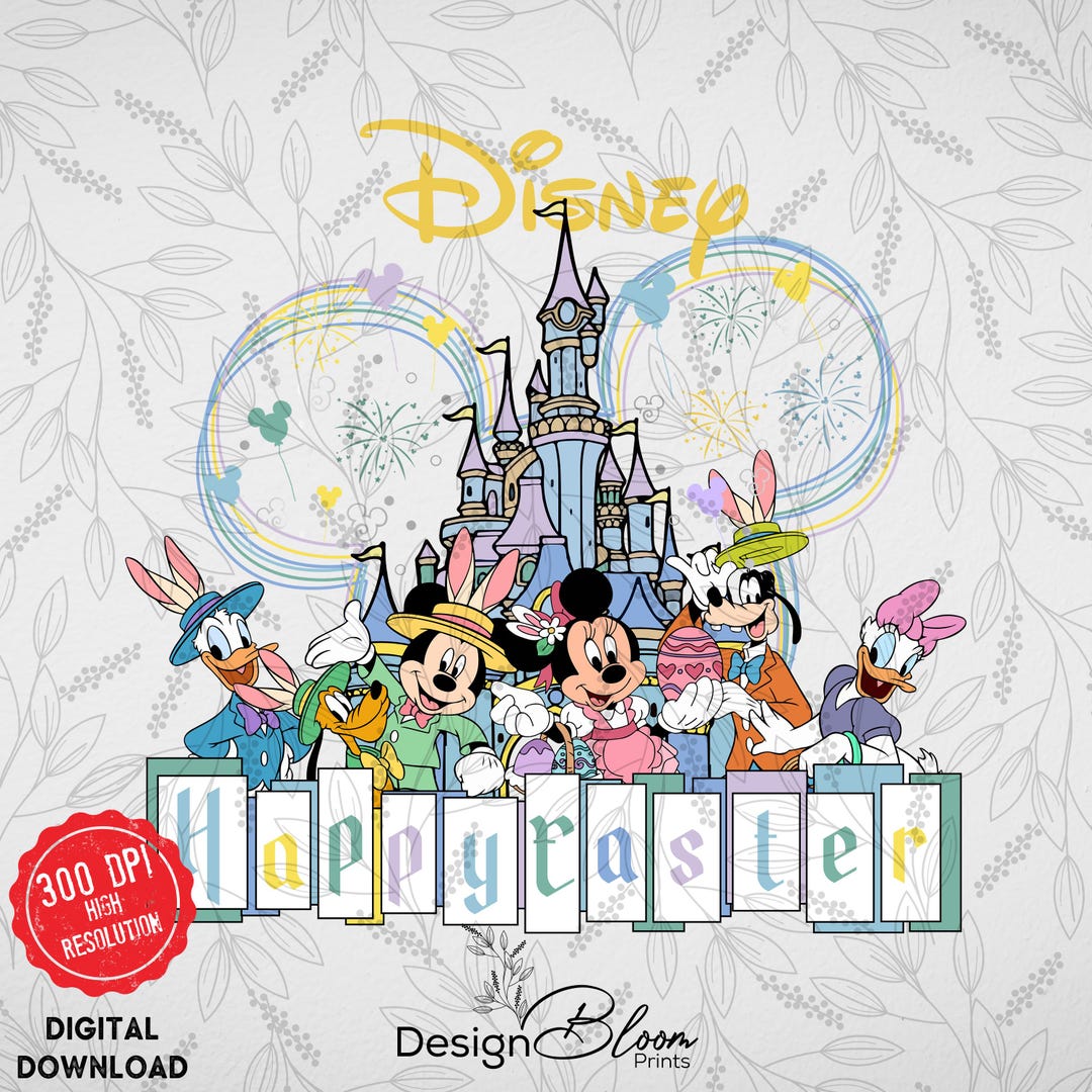 Happy Easter Mickey Friends PNG, Mickey Easter Castle Png, Mickey ...