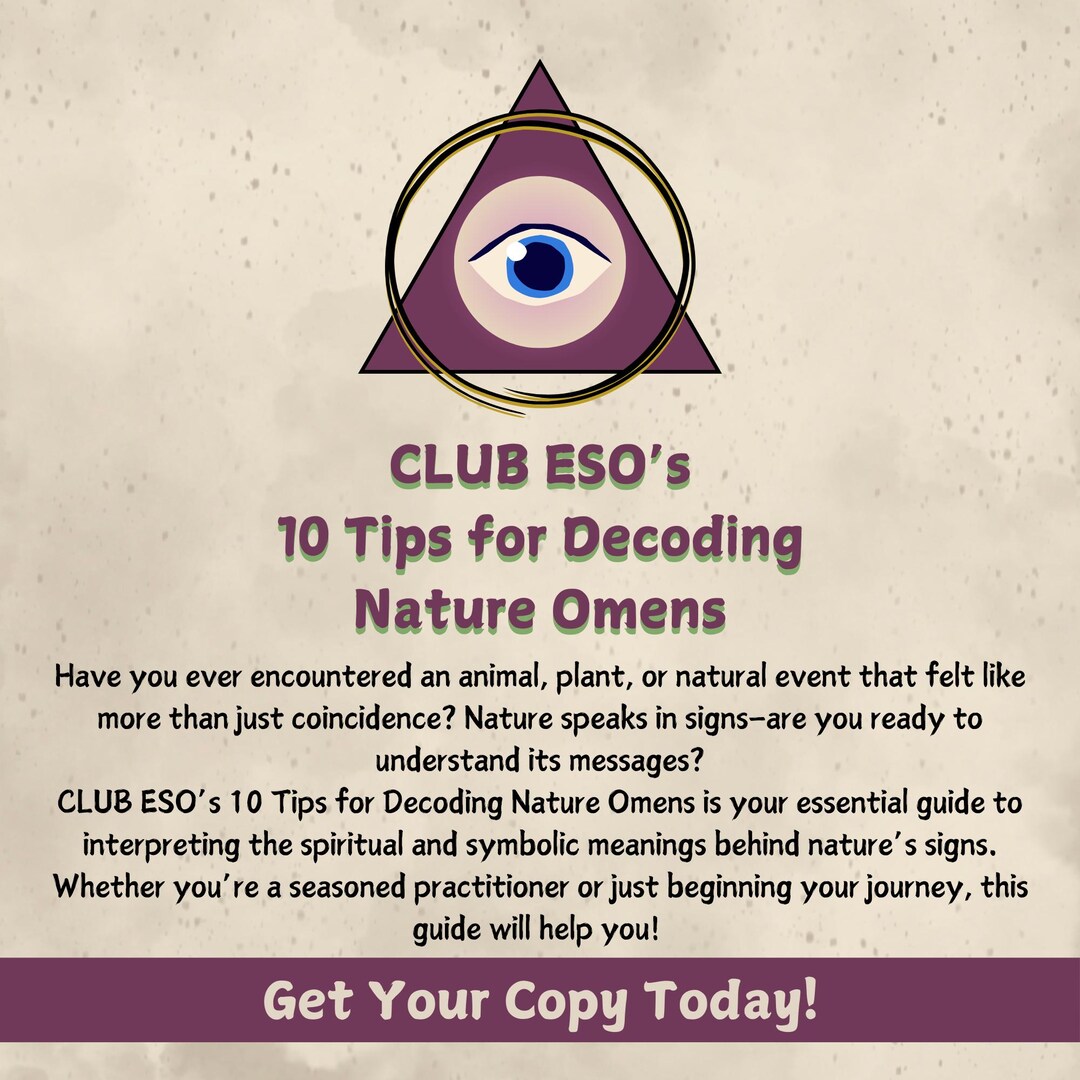 10 Tips for Decoding Nature Omens | Printable PDF | Instant Download - Etsy
