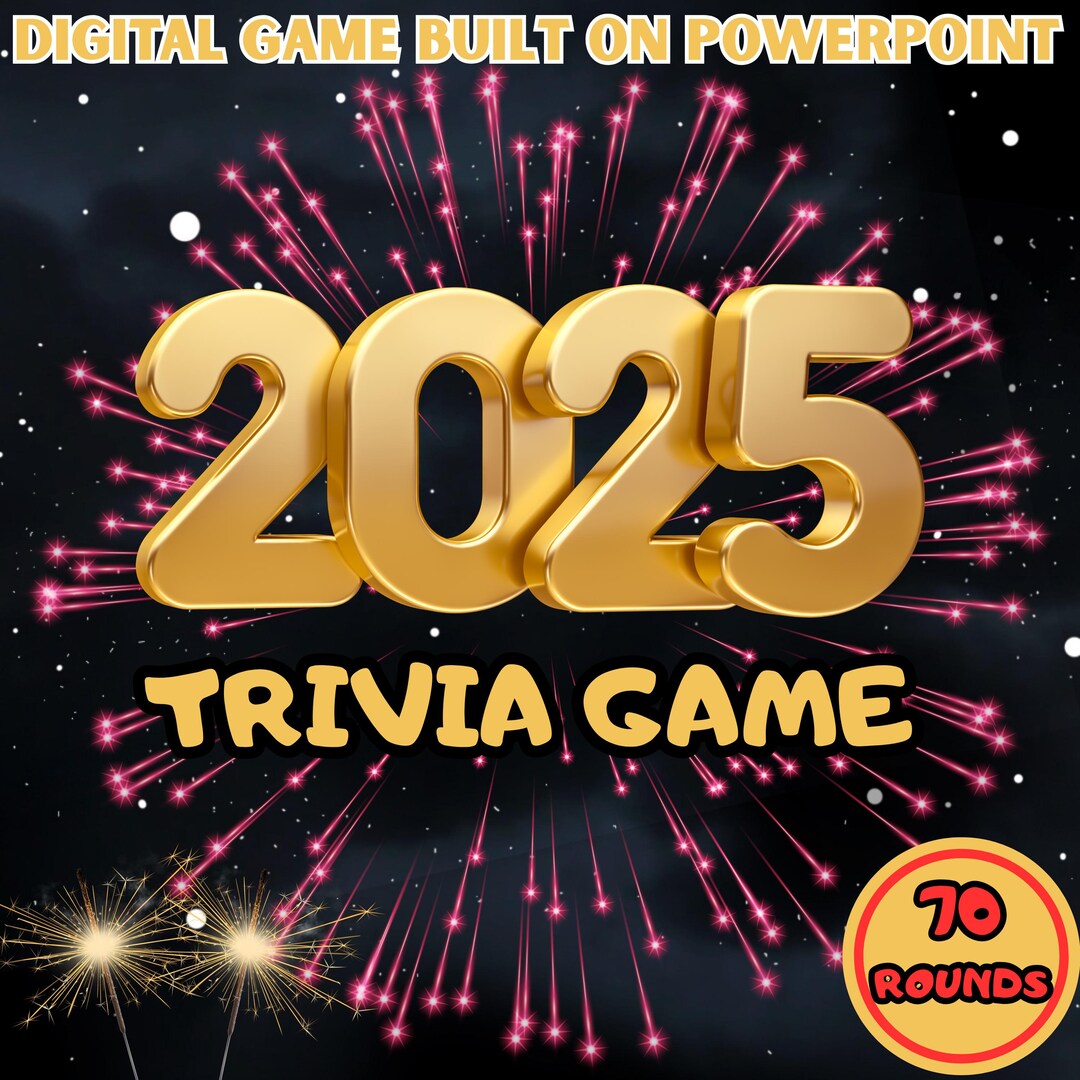 2025 Trivia Game – Editable Powerpoint Digital Quiz, Pop Culture, Music ...