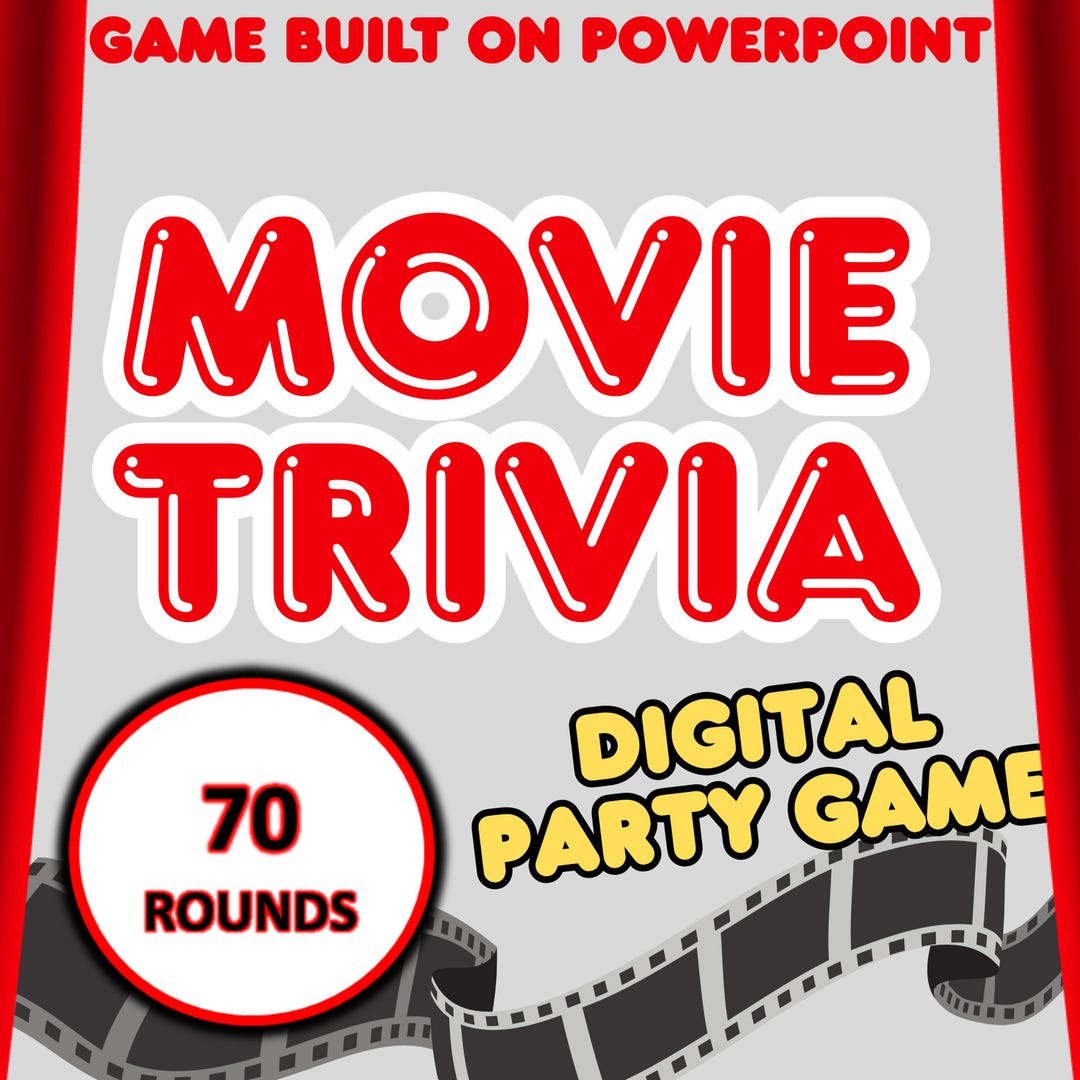 MOVIE TRIVIA Digital Party Game | 5 Rounds & 70 Questions | Name That ...