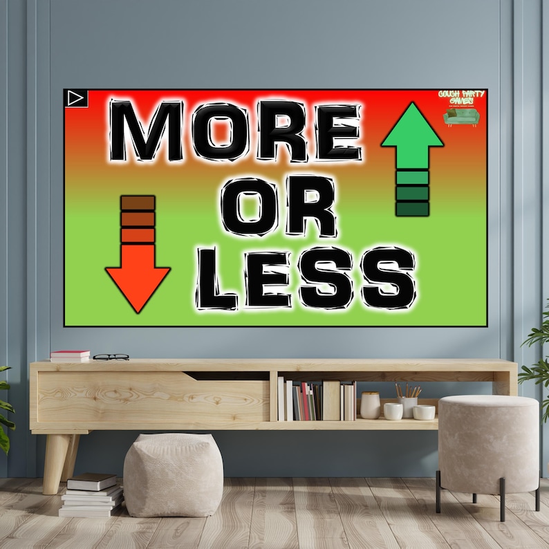 MORE or LESS Game| 6 Rounds - 30 Statements | Digital Party Game ...