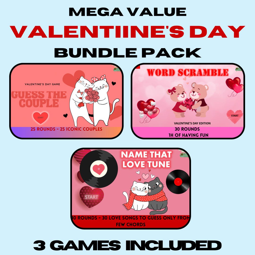 Mega Value VALENTINE'S DAY Digital Game Bundle | 3 Games to Play ...