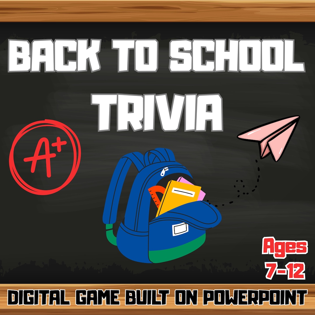 Back to School Trivia Game | Digital Powerpoint Quiz for Kids Ages 8-13 ...