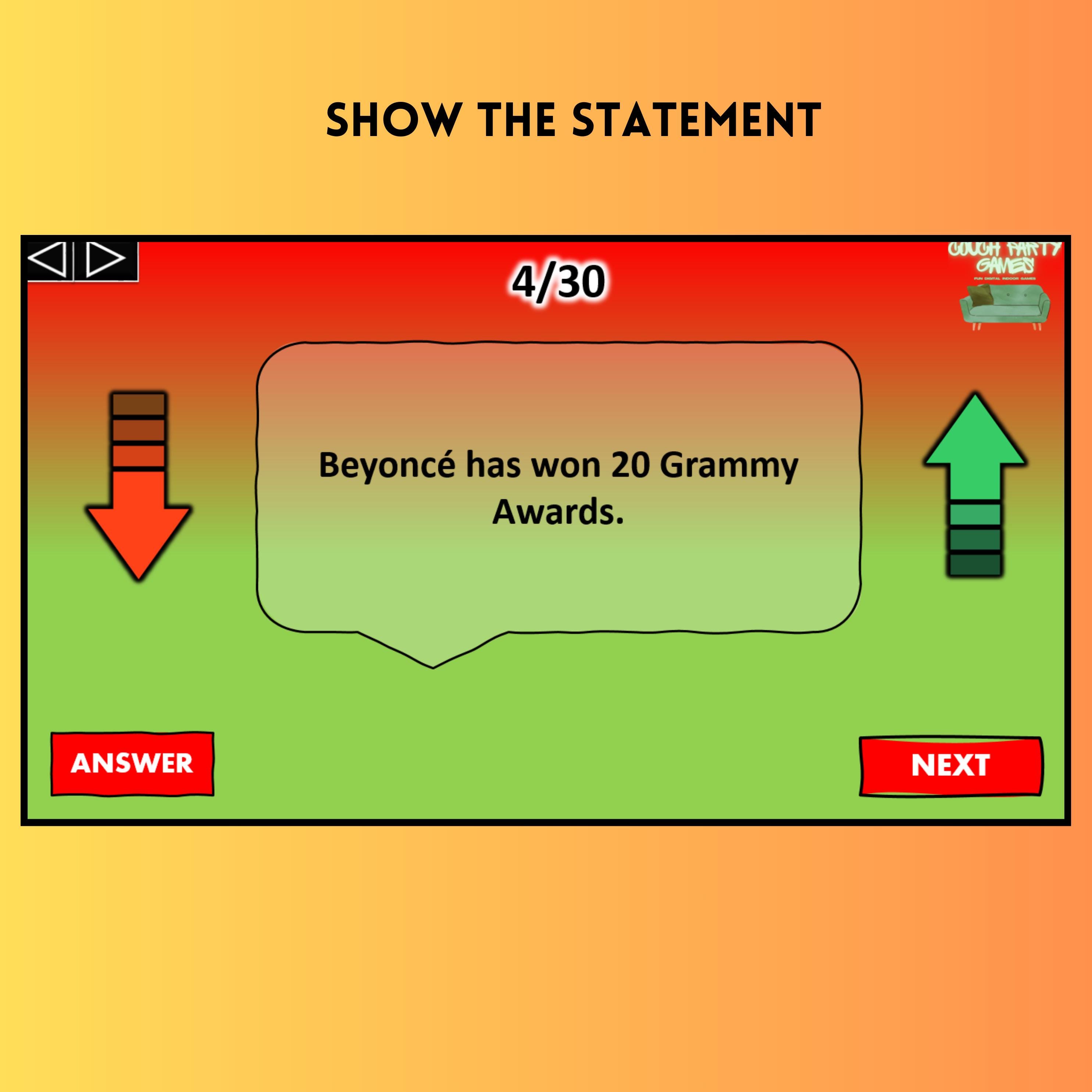 MORE or LESS Game| 6 Rounds - 30 Statements | Digital Party Game ...