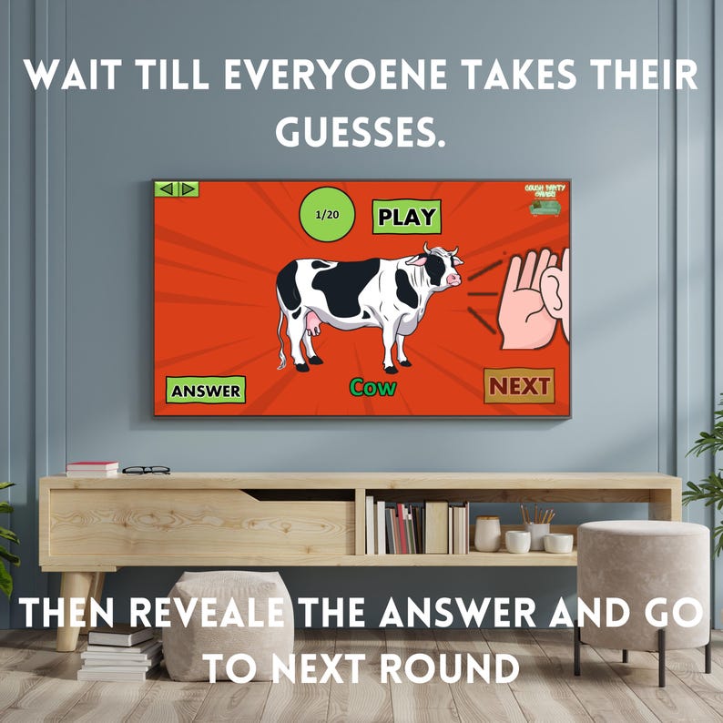 Guess the Farm Animal Sound Game | 20 Audio Rounds | Digital ...