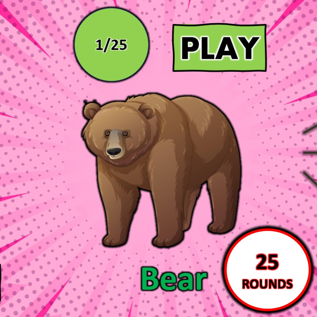 Guess the Wild Animal Sound Game | 25 Audio Rounds | Digital ...