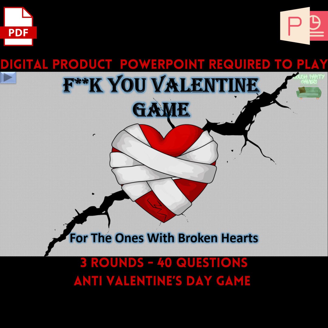 F**K VALENTINE'S DAY Game | 3 Rounds & 40 Questions | Heartbreak Trivia ...