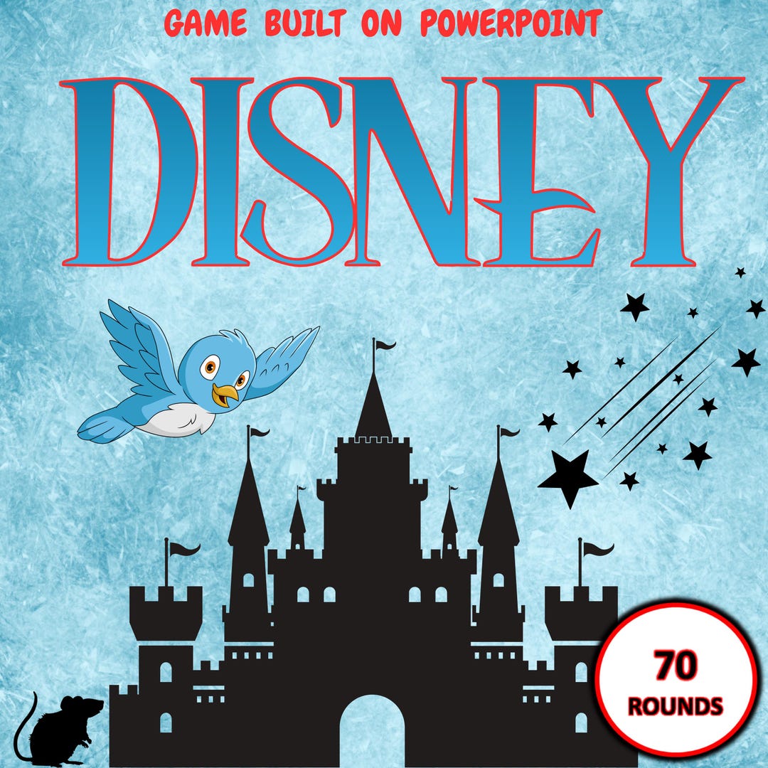 Disney Trivia Game | 70 Round | Digital Download | Family Game Night ...