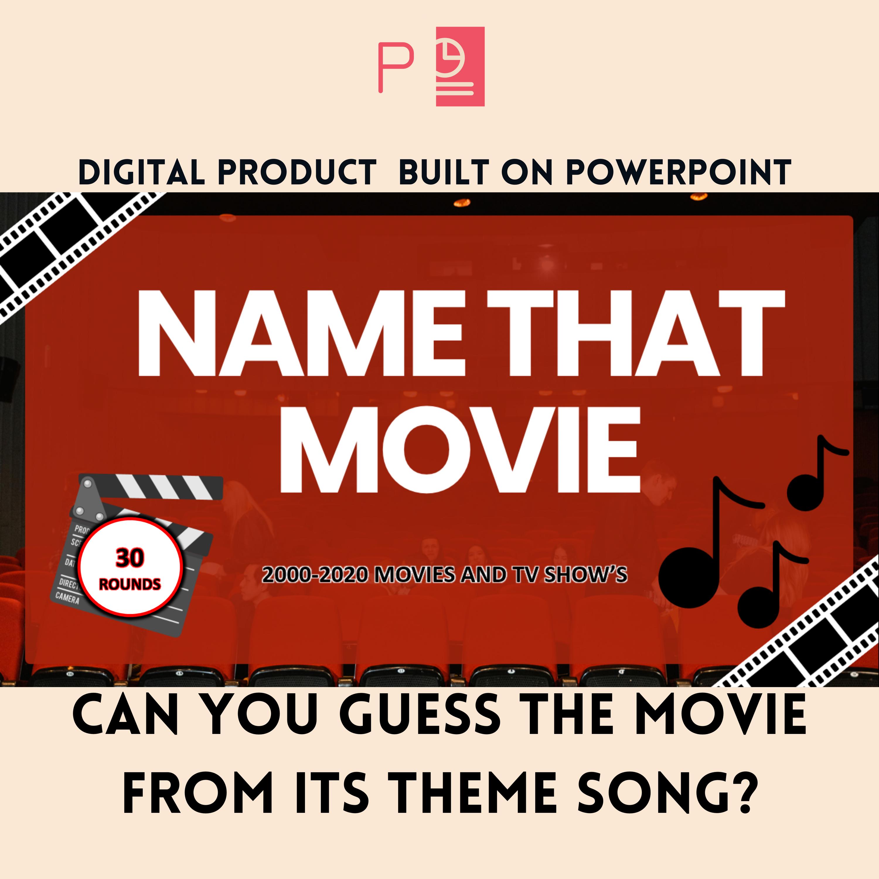 Name That Movie Game | 30 Rounds | Soundtracks and Theme Songs of ...