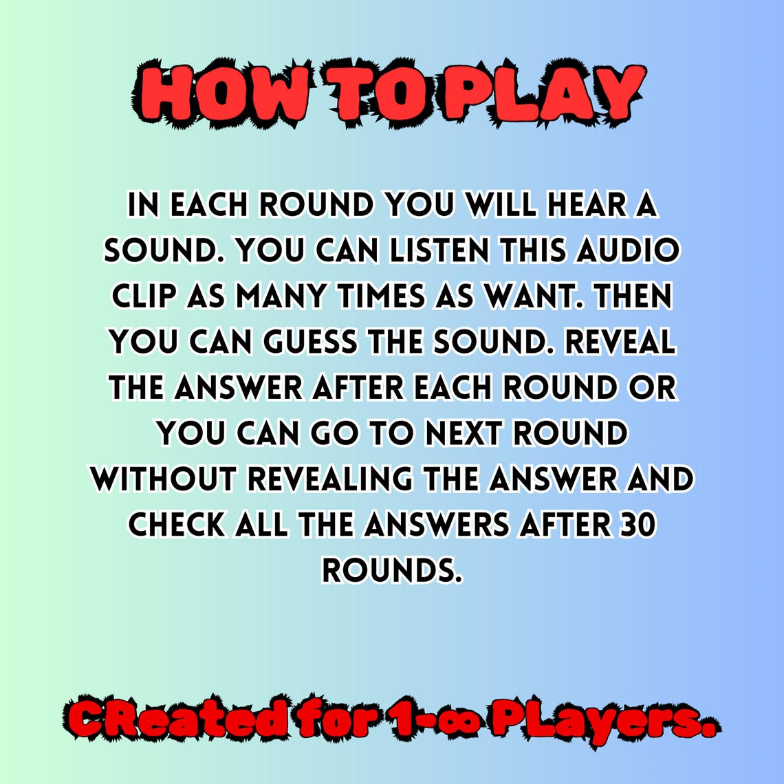GUESS the SOUND Game | 30 Rounds | Sound Quiz | Family Party Game ...