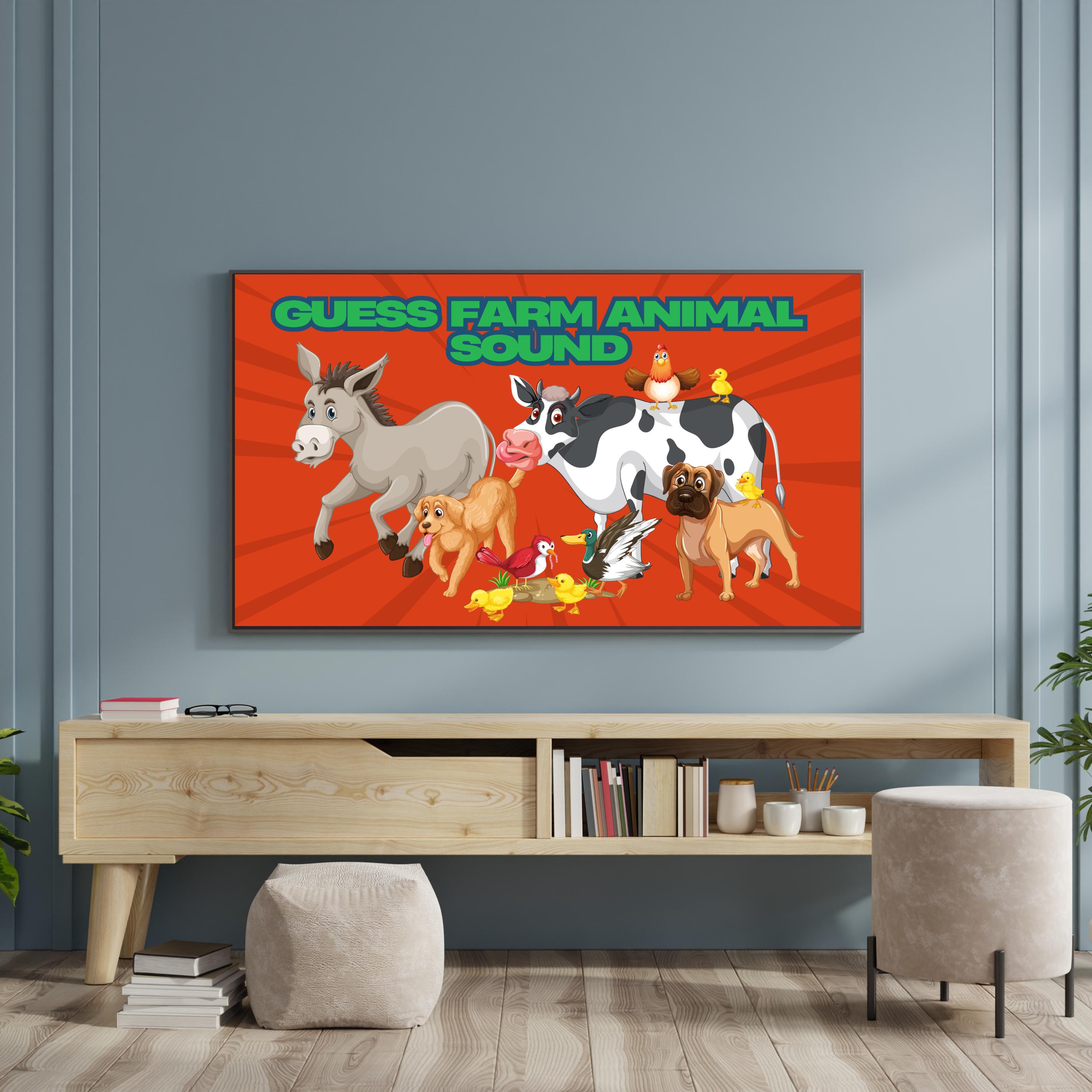 Guess the Farm Animal Sound Game | 20 Audio Rounds | Digital ...