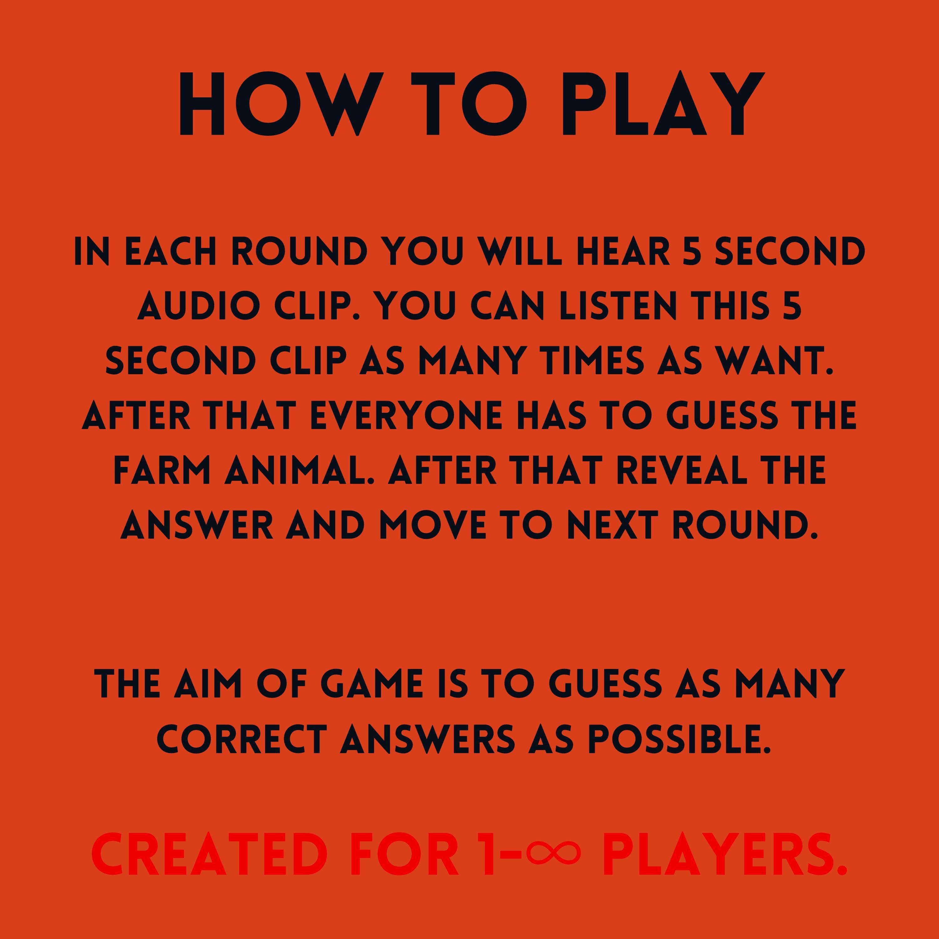 Guess the Farm Animal Sound Game | 20 Audio Rounds | Digital ...