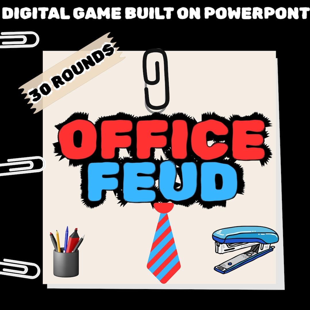 Office Feud Game | 30 Rounds | Customizable Powerpoint Party Game ...