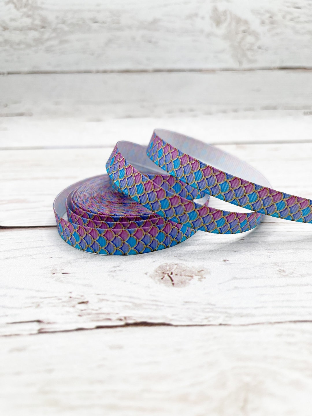 Grosgrain Ribbon Mermaid Ribbon 3/8 Inch Ribbon 9mm Ribbon - Etsy