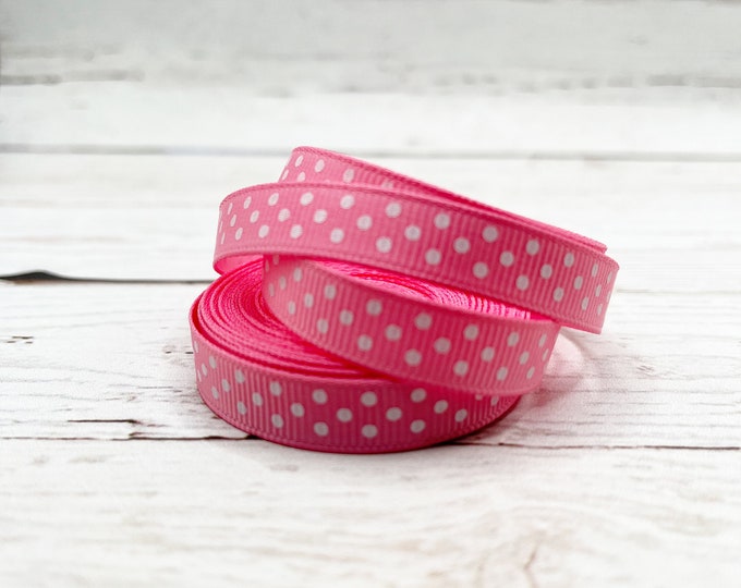 3/8 Inch Ribbon, Grosgrain Ribbon, Ribbon for Bows, Craft Ribbon, Pink ...