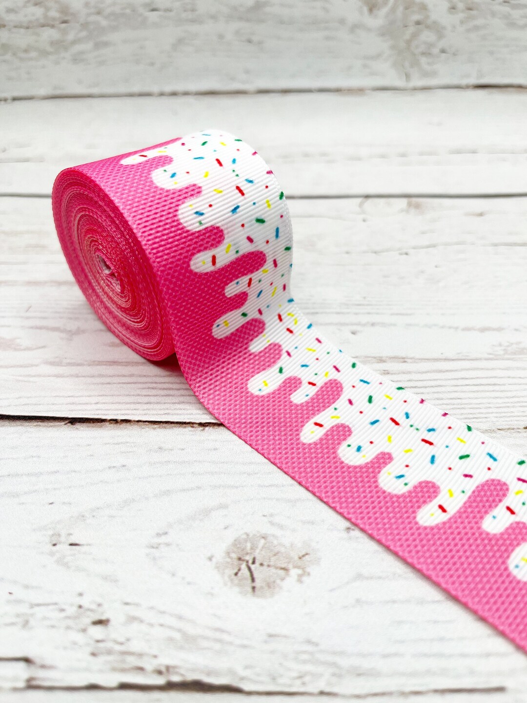 Grosgrain Ribbon, 1.5 Inch Ribbon, Ice Cream Ribbon, Sprinkle Ribbon ...