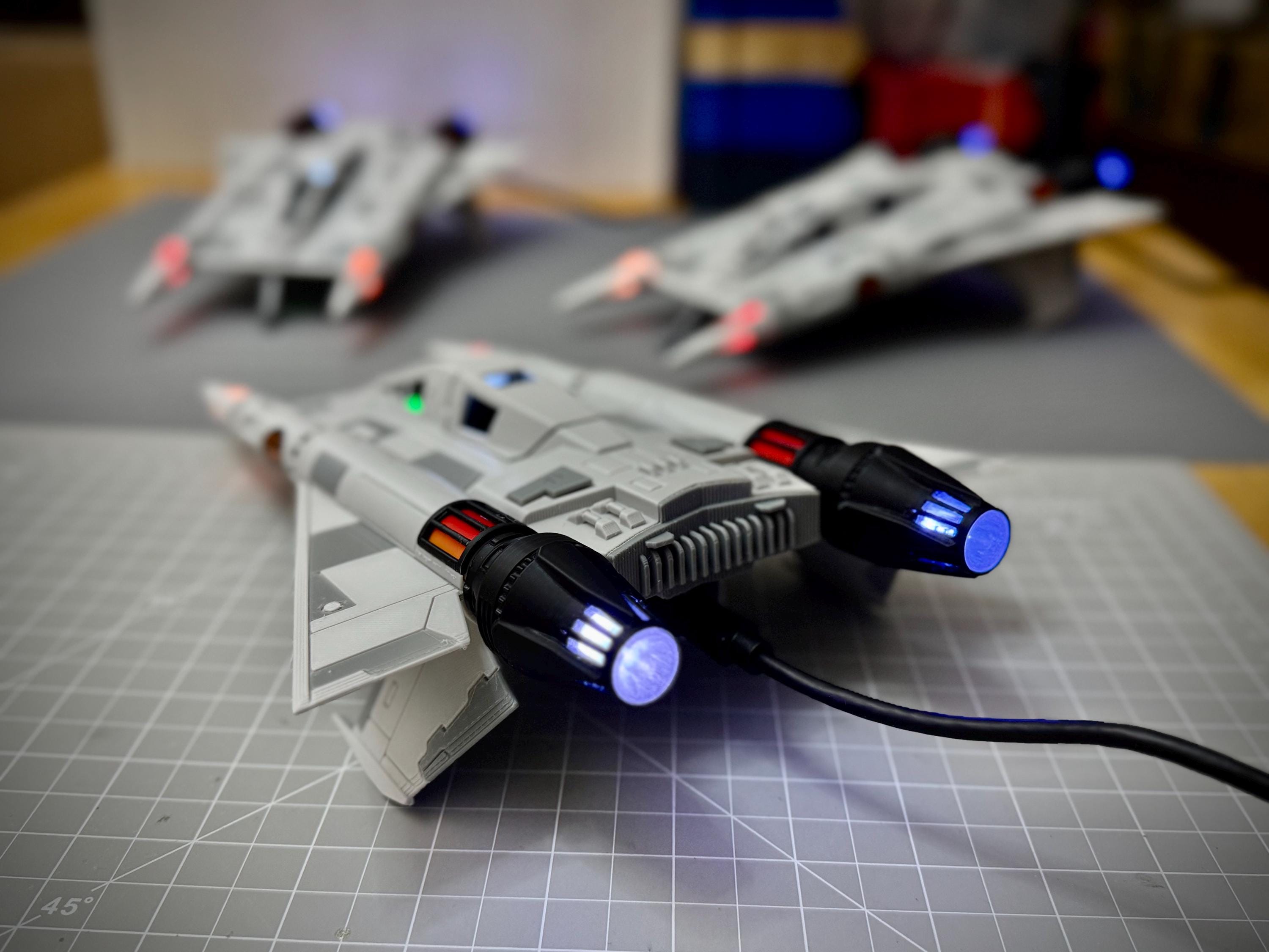 Buck Rogers Thunderfighter Starfighter Model 11in. (LIGHTS) - Etsy
