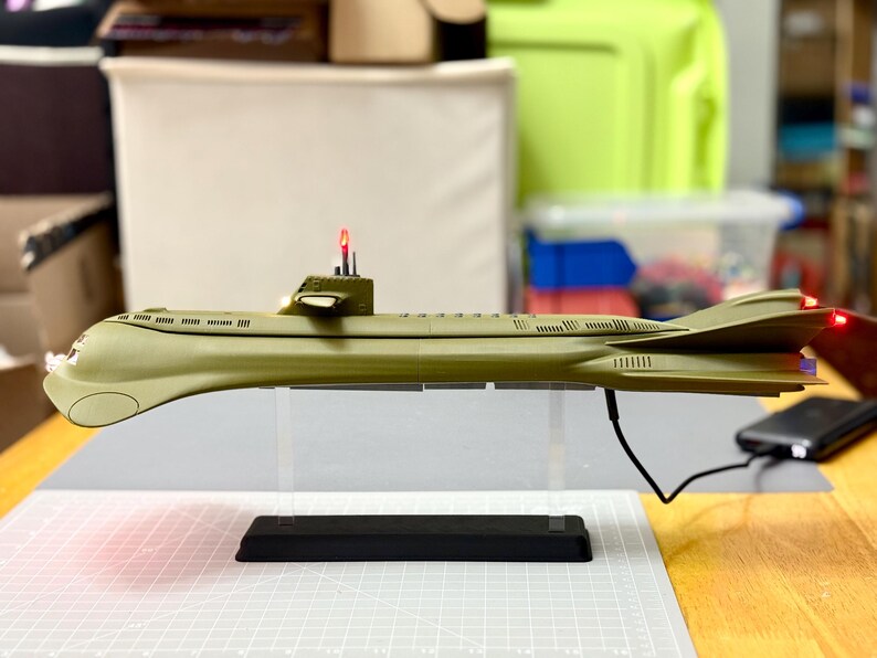 Seaview Submarine - Voyage to the Bottom of the Sea (20in. ARMY GREEN ...