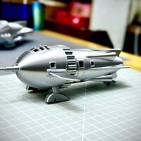 Flash Gordon Rocket Ship 3D Printed, Dr Zarkov Retro Sci-fi Replica ...