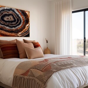 Canvas Art Petrified Tree Rings Wall Decor, Geological Fossil Print for ...