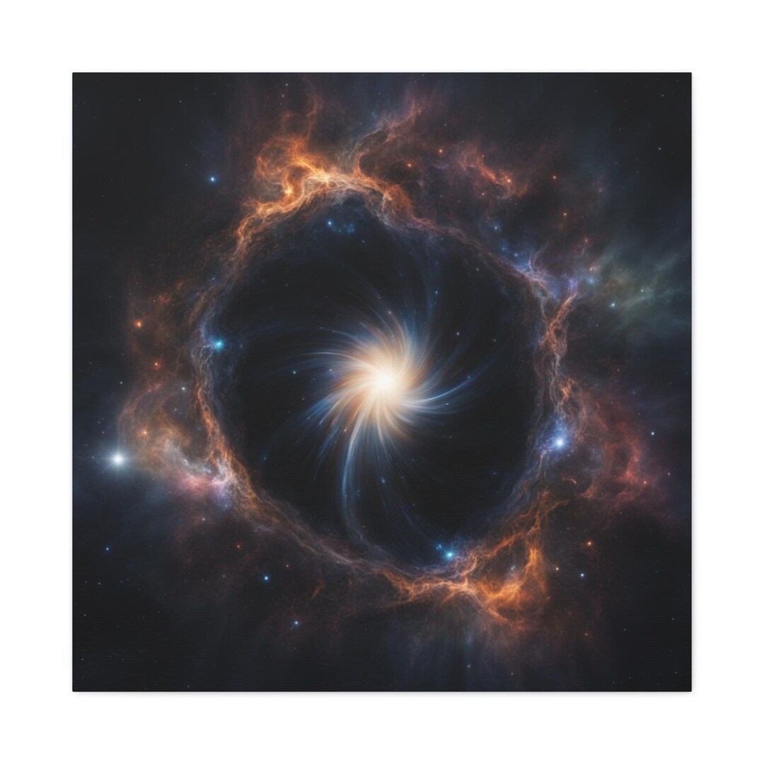Supernova Blast With A White Hole Canvas Art - Galaxy Wall Decor, Space ...