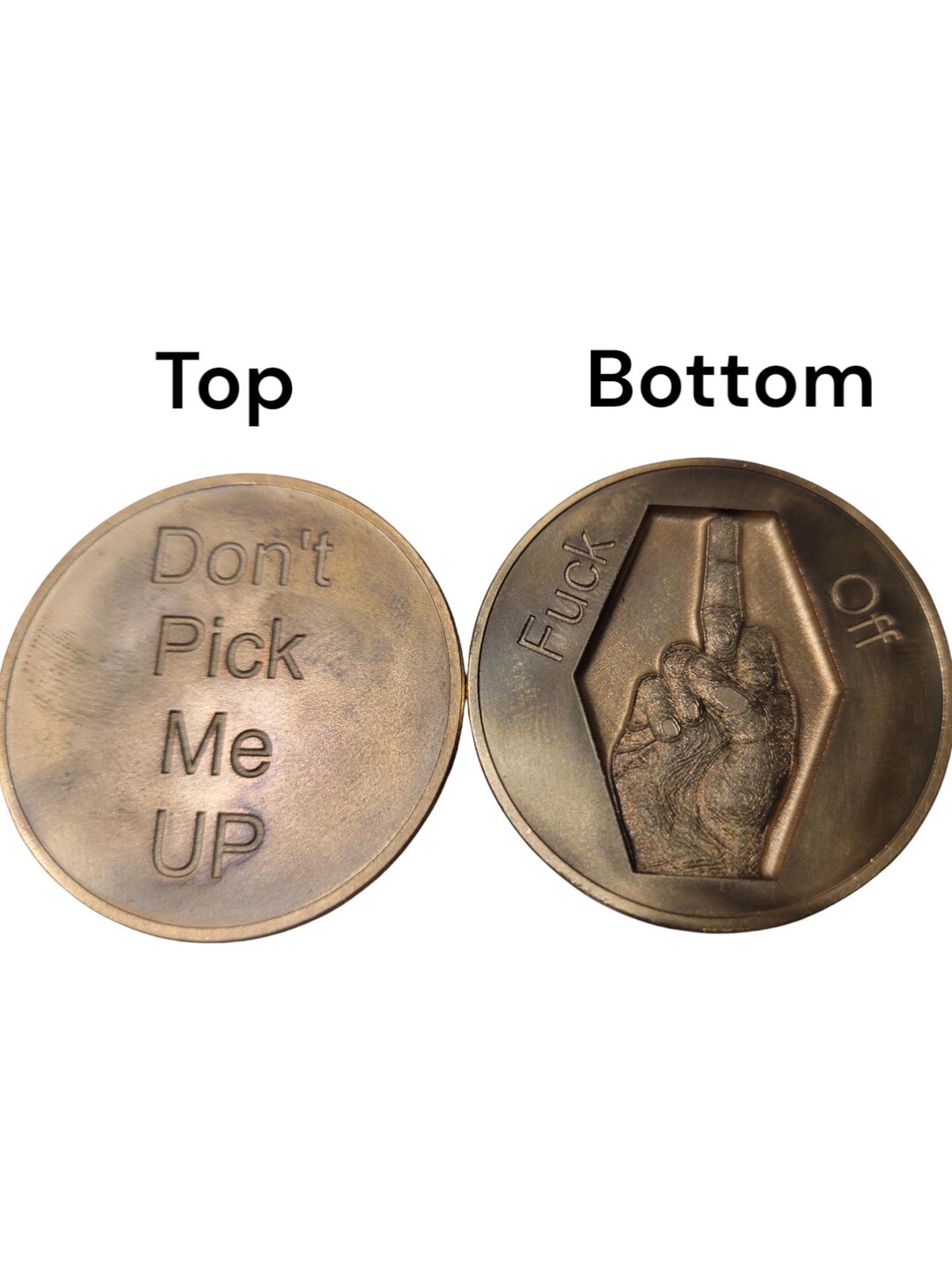 Don't Pick Me up Brass Challenge Coin - Etsy