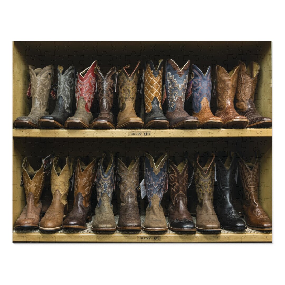 Cowboy Boots Jigsaw Puzzle With Tin - Etsy