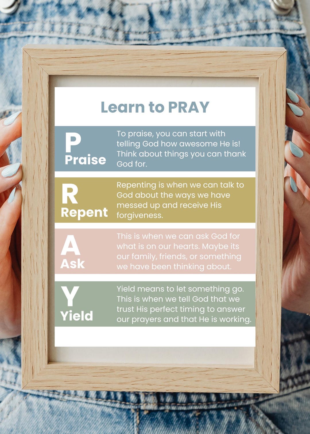 Sunday School Homeschool Christian Printable Prayer Resource - Etsy