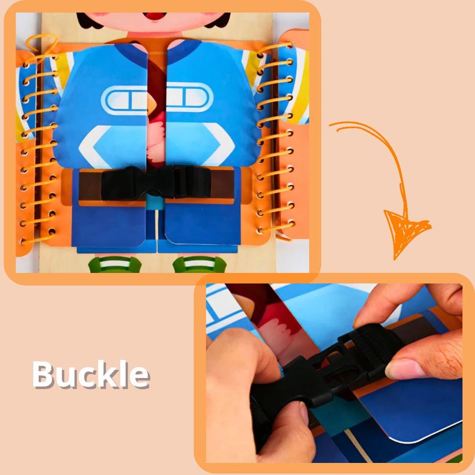 Dressing Frame Toddler Montessori - Learn How to Dress | Busy Board ...