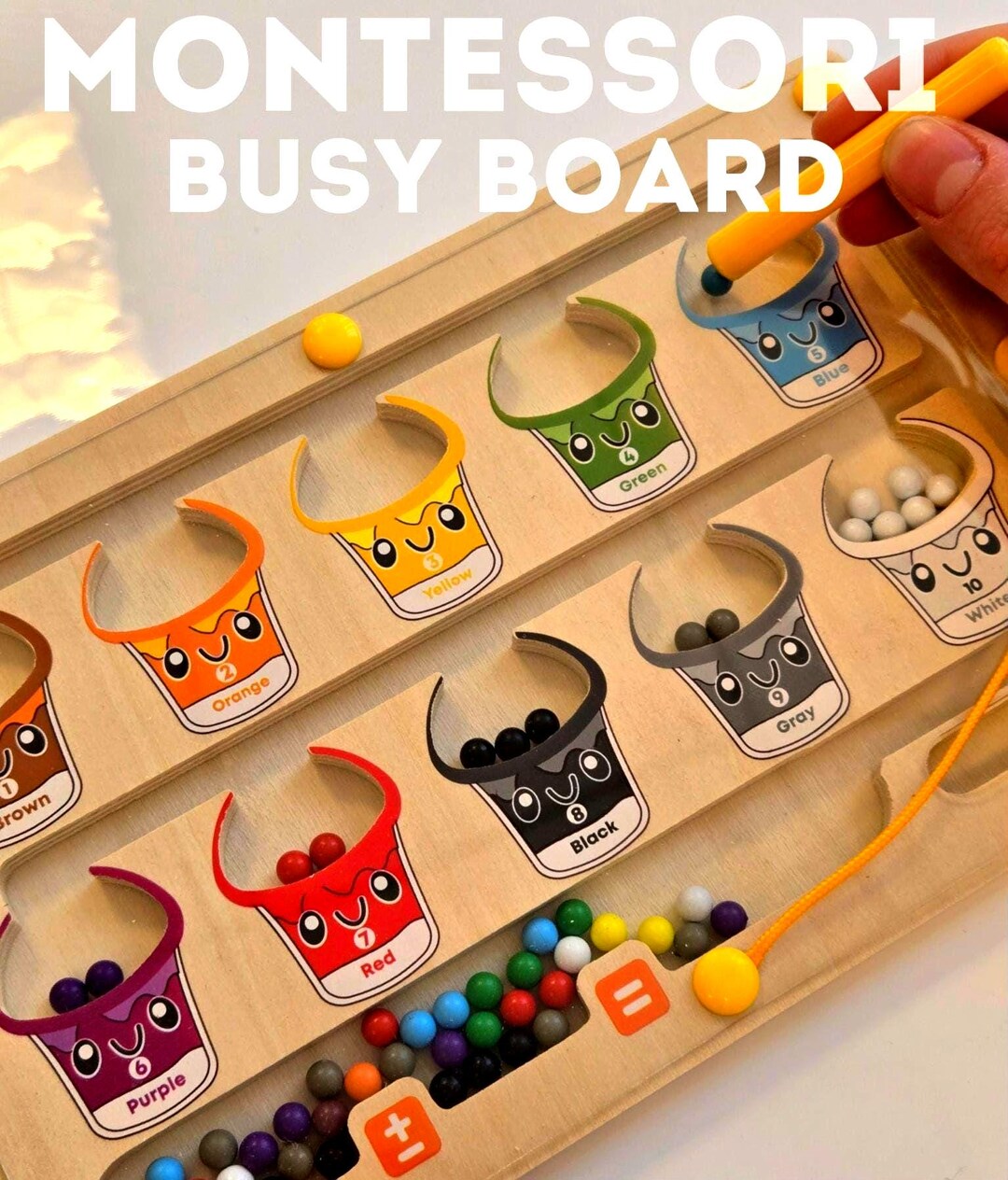 2 in 1 Montessori Sort Colors Busy Board Toddler | Learn Colors ...