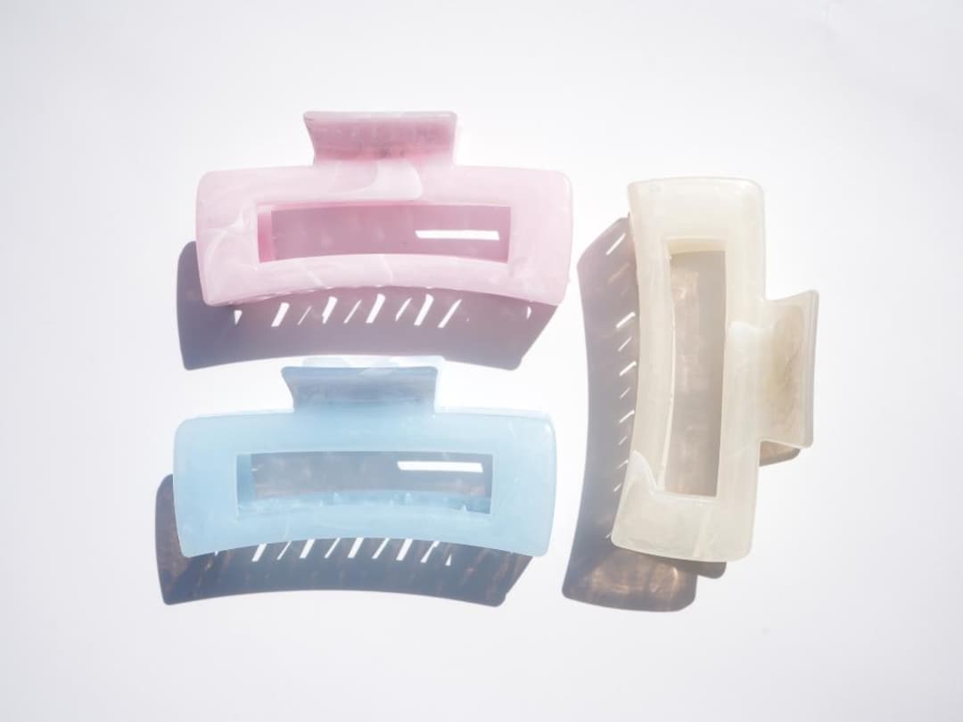 Rectangle Claw Clip Minimalist Claw Clip Chic Claw Clip Retro Claw Clip ...