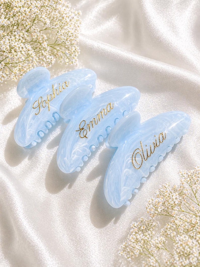 Custom Engraved Claw Clip Bridesmaid Gifts Bridesmaid Proposal Gifts or ...