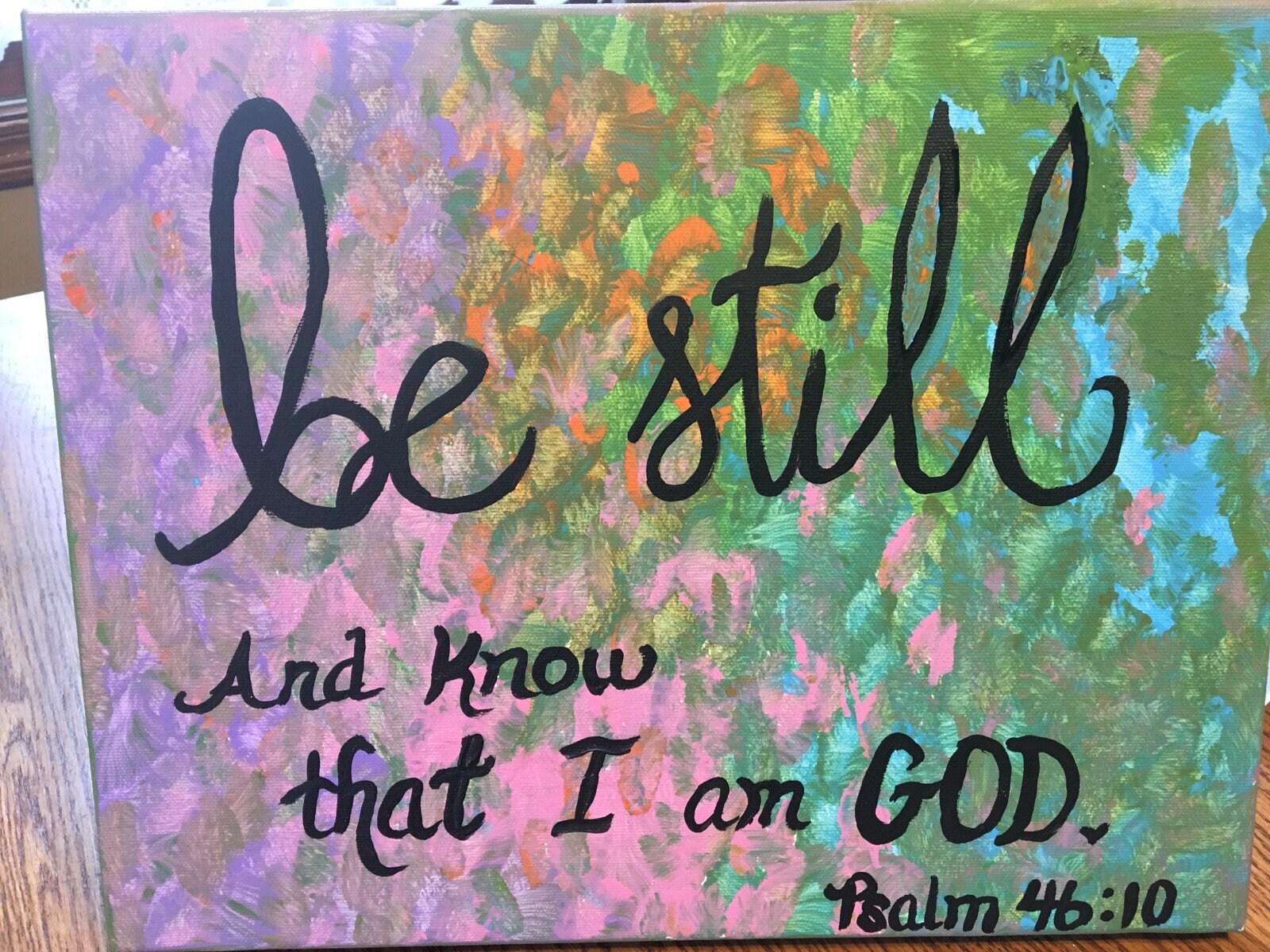 Be Still Canvas Acrylic Paint 11 X 14 Inches - Etsy