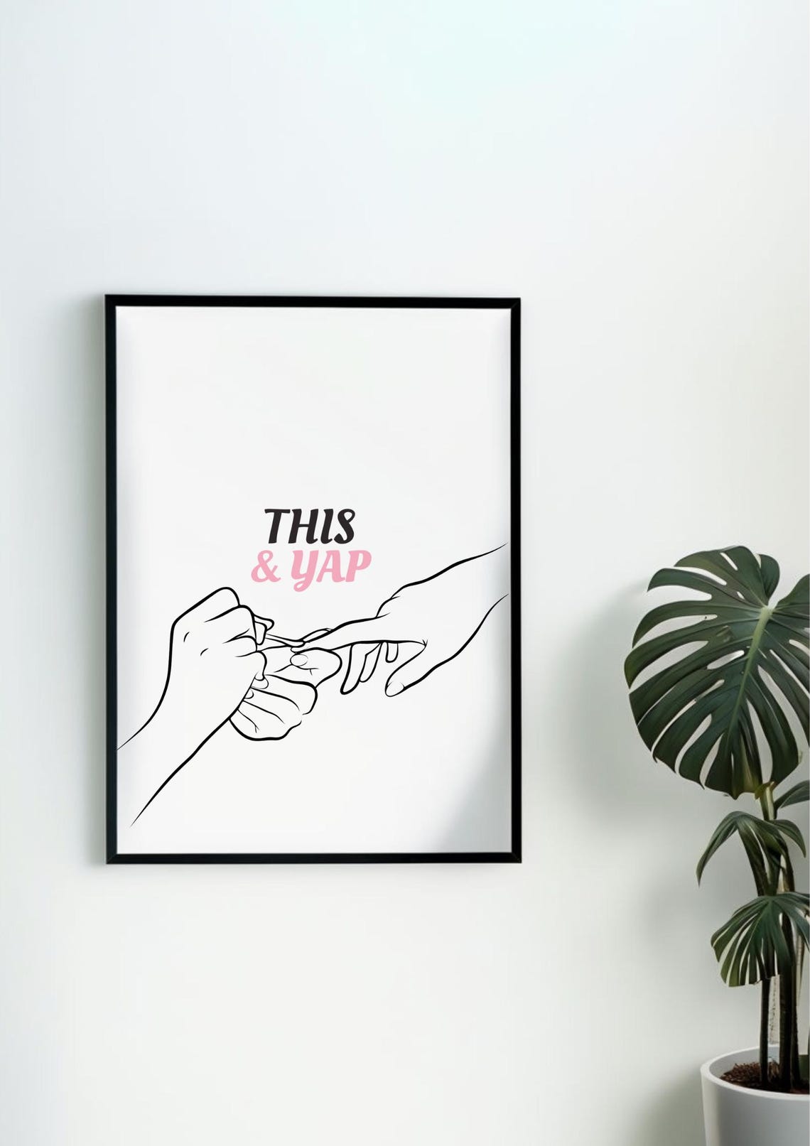 Nail Salon Poster | This & Yap Line Art (digital Download) - Etsy
