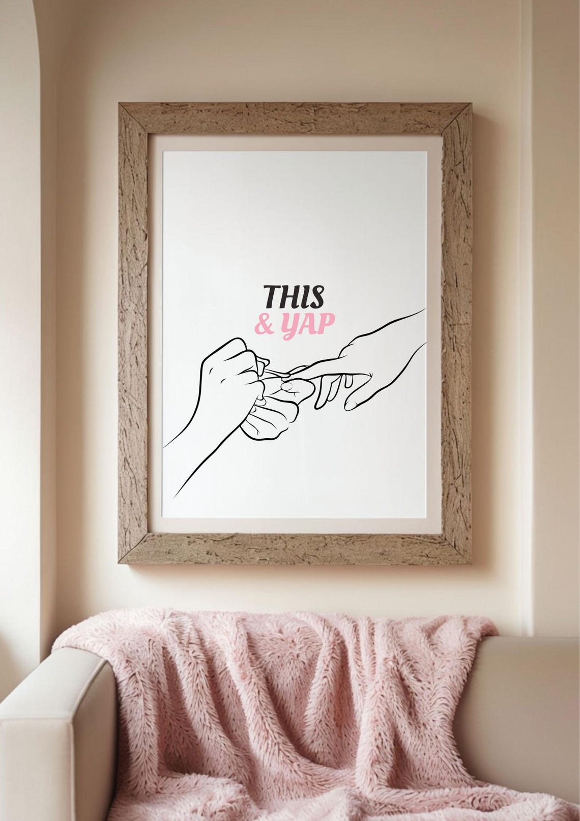 Nail Salon Poster | This & Yap Line Art (digital Download) - Etsy