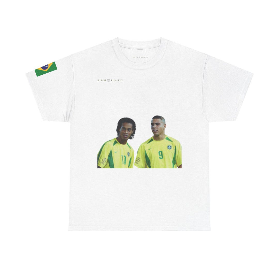 Ronaldinho and Ronaldo Nazario Vintage-inspired Soccer Tee, Retro ...