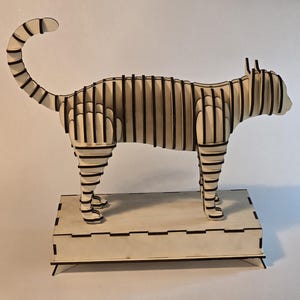 Cat Model, 3D Wooden Puzzle - Etsy