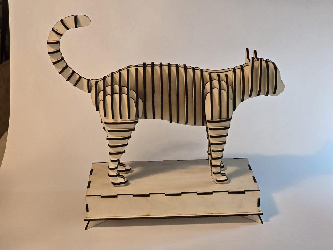 Cat Model, 3D Wooden Puzzle - Etsy