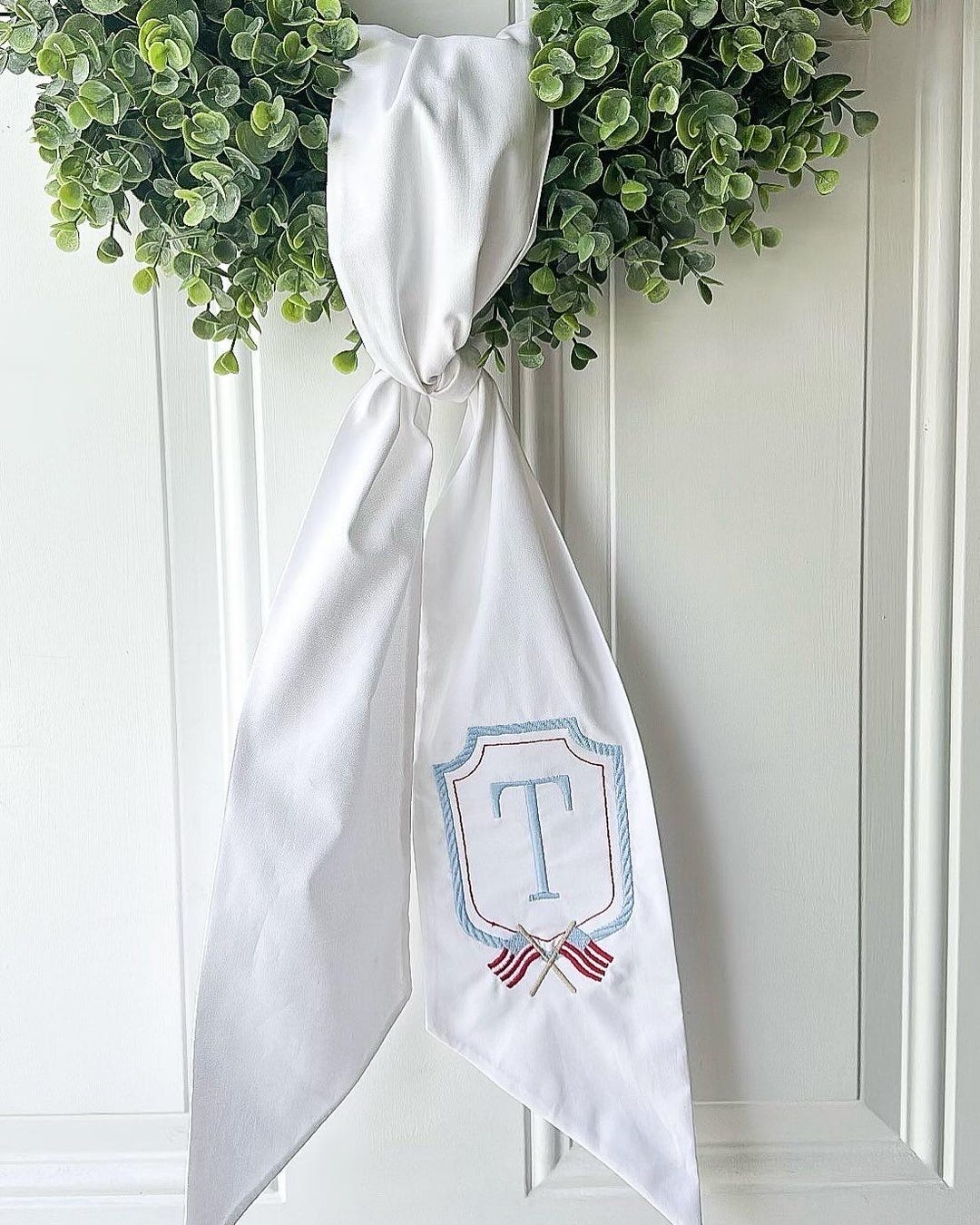 Custom Patriotic Wreath Sash | Perfect for Memorial Day, Red, White and ...