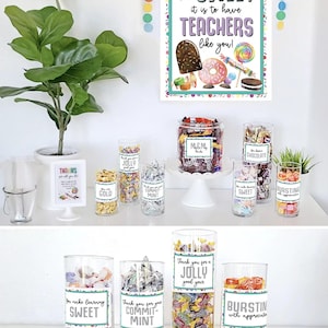 Candy Buffet Teacher Appreciation Week Idea - Signs & Food Labels Staff ...