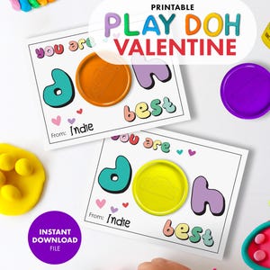 Play Dough Valentine - Valentine's Day Card Gift Craft DIY School ...