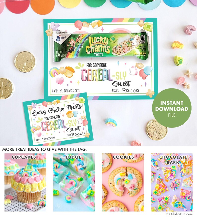 St. Patrick's Day Gift Tag - for Someone Cereal-sly Sweet Friend ...