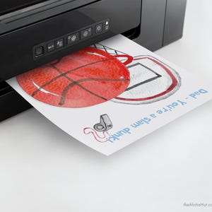 BASKETBALL Father's Day Handprint Craft Card - Kids Gift for Dad Sports ...