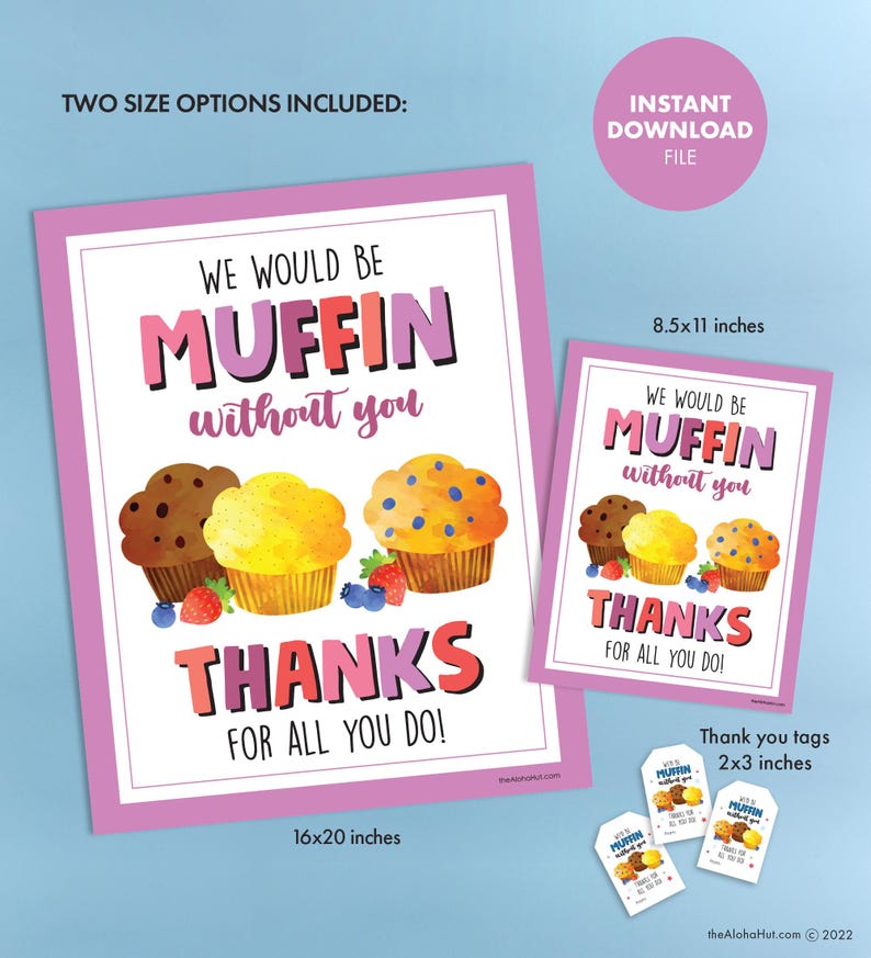 Muffin Bar Teacher Appreciation Week - Staff Nurse Employee Thank You ...