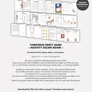 Nativity Escape Room - Christmas Party Game Youth Activity Jesus Christ ...