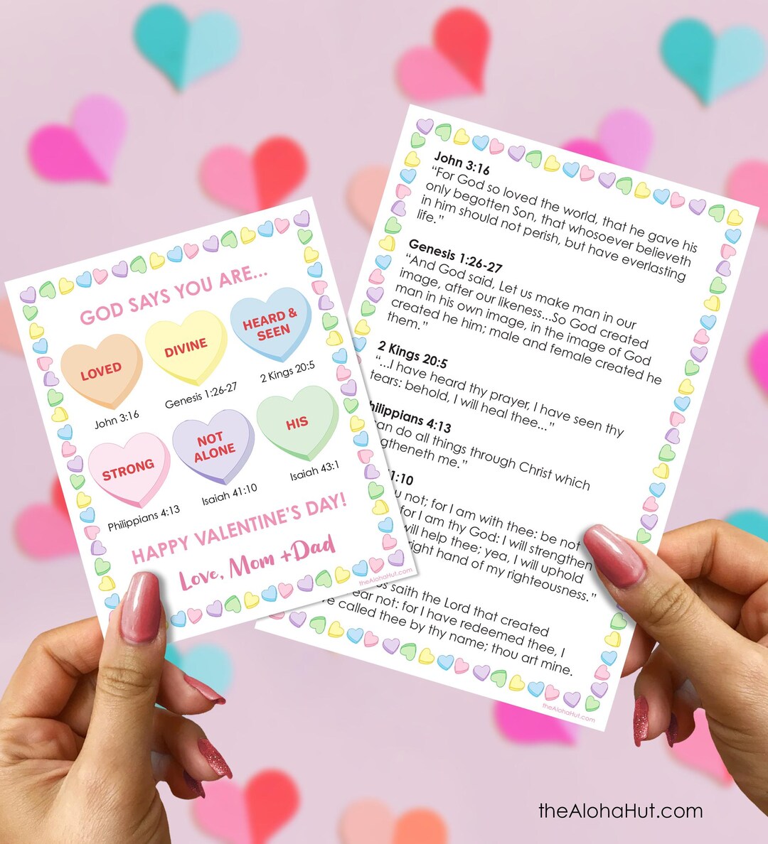 Conversation Hearts God Says Bible Verse Valentine John 3:16 Valentine ...