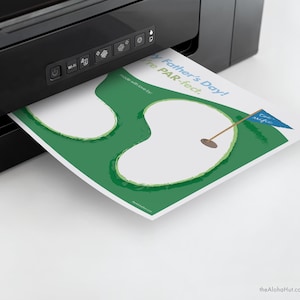 Golf Father's Day Footprint Craft Card - Kids Gift for Dad Golfer ...