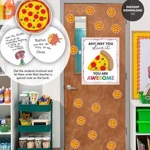 Pizza Door Decoration Teacher Appreciation Week Idea Signs Staff ...