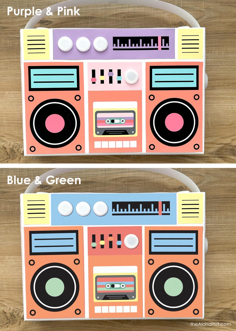 80s Retro Stereo Valentine's Day Box - Valentine Gift Craft DIY School ...